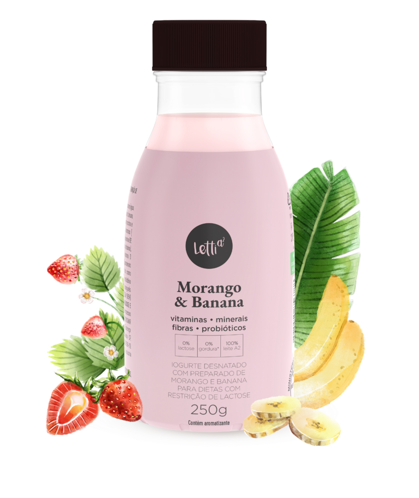 Produto | Iogurte | Morango e Banana – Letti A²: O leite como sempre foi