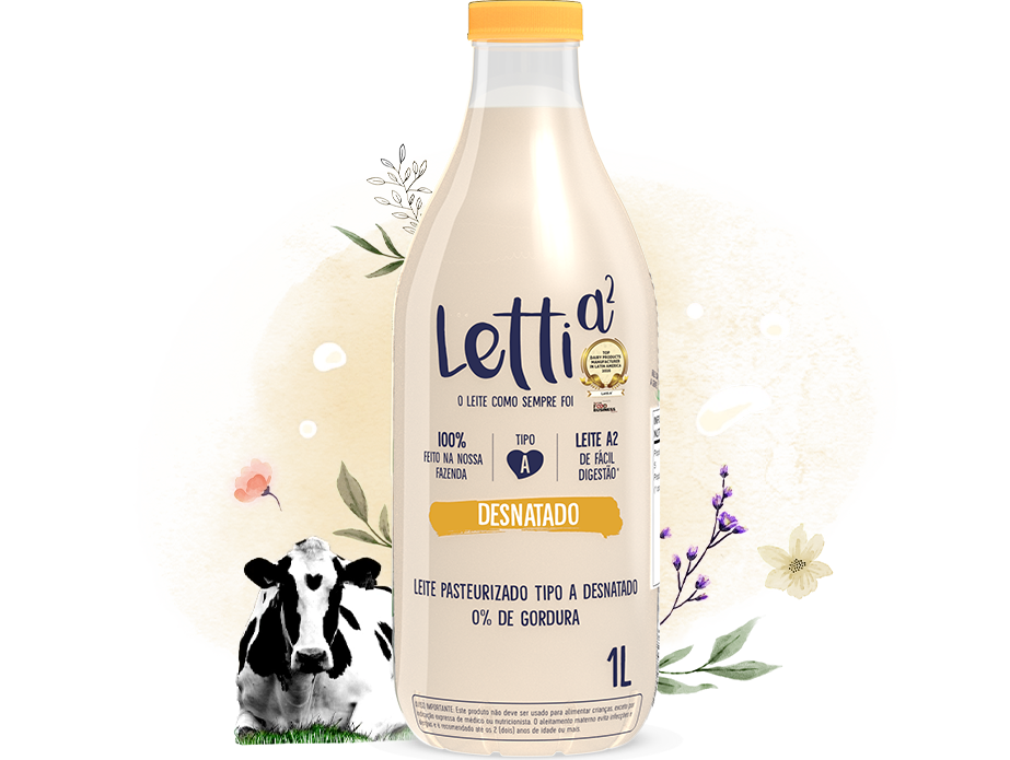 Produto | Leite Desnatado – Letti A²: O leite como sempre foi